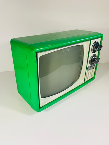 Green "Solid State" Tube Television Set | zapprops