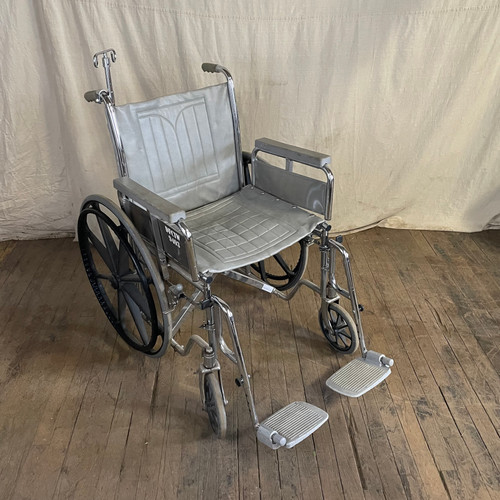 Modern Grey Wheelchair Wheel Chair w/ IV Stand | zapprops