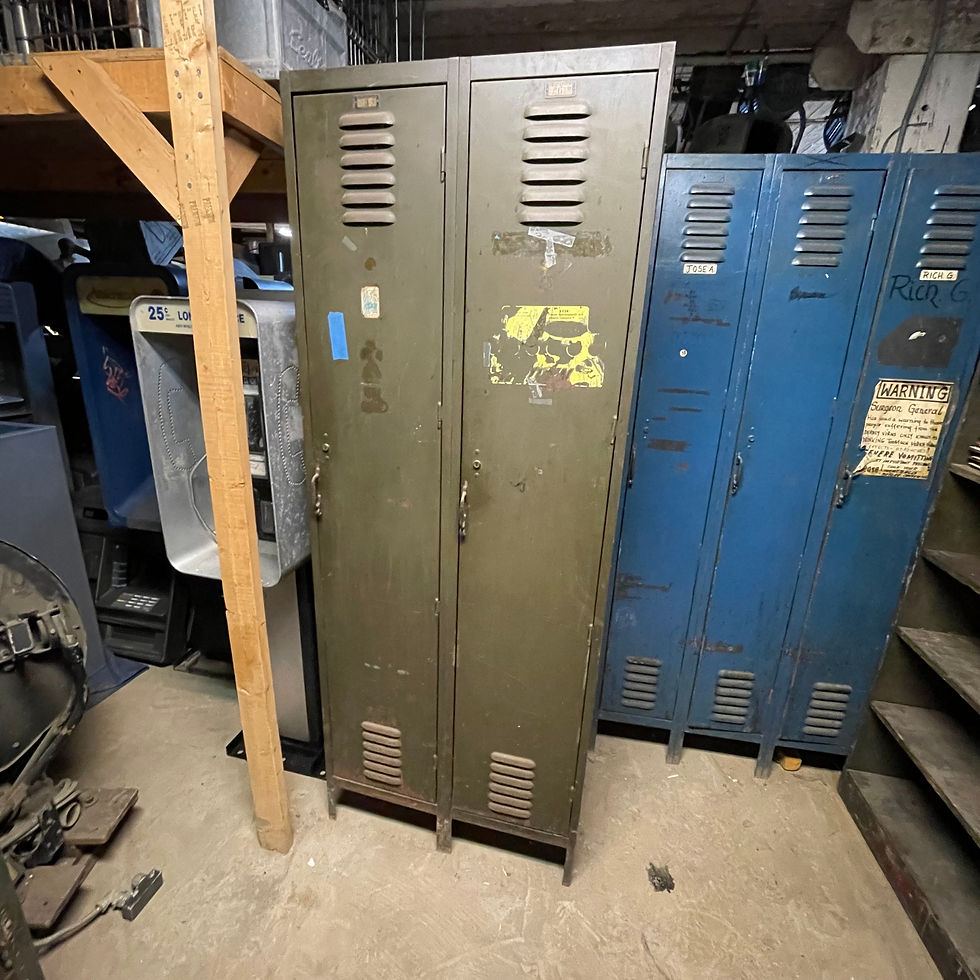 Bank of 2 Army Green Lockers | zapprops