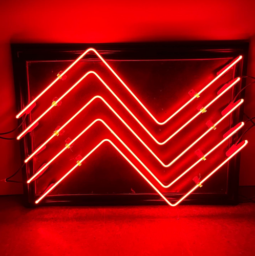 Red Zig-Zag Neon Sign | zapprops