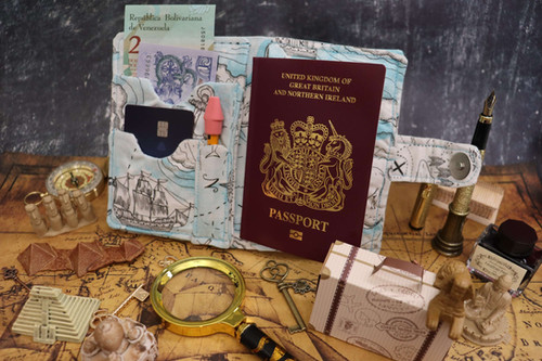 Map of Wonders Passport Wallet | ShantésTravelThings