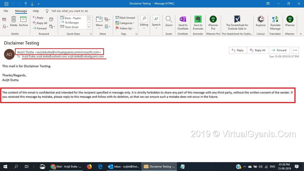 Step-By-Step : How to configure email disclaimers in Office 365 online?