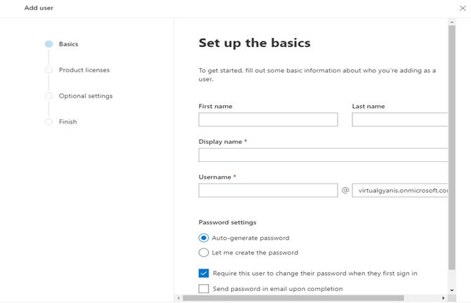 Office365 - How to create a new user from Microsoft 365 Admin Center