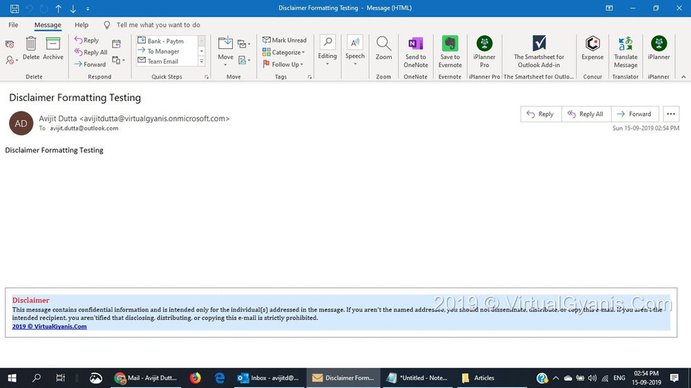 Step-By-Step : How to configure email disclaimers in Office 365 online?