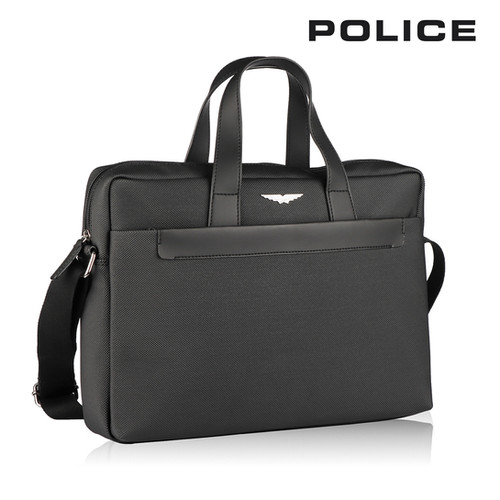 POLICE ARCHELO 14 INCH BRIEFCASE - BLACK | Torero Corporation