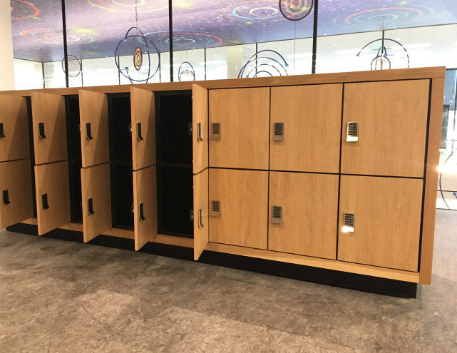 DAY USE LOCKERS IN A PUBLIC LIBRARY