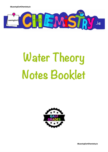 Water Theory Notes Booklet | LeavingCertChemistry