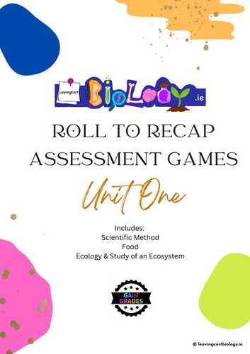 Unit 1 Roll to Recap Assessment Games | LeavingCertBiology