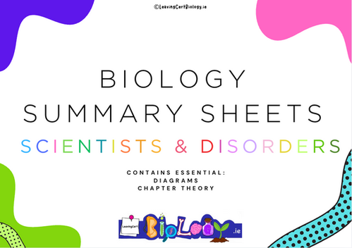 Biology Cheat Sheet: Scientists + Disorders! | LeavingCertBiology