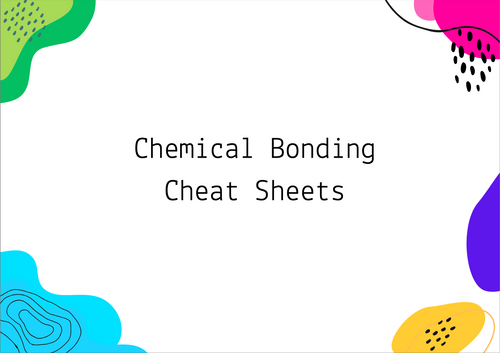 Bonding Chemistry Cheat Sheets | LeavingCertChemistry
