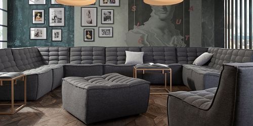 Gray Fabric Modular Sectional 11Pcs | Millennial Furniture