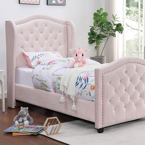 Twin Blush Pink Bed | Millennial Furniture