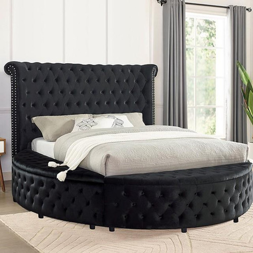 Black Queen Round Bed Frame | Millennial Furniture