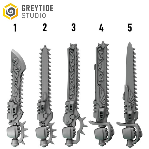 Crimson Lords Chain Swords by Grey Tide Studios | Hangar 81