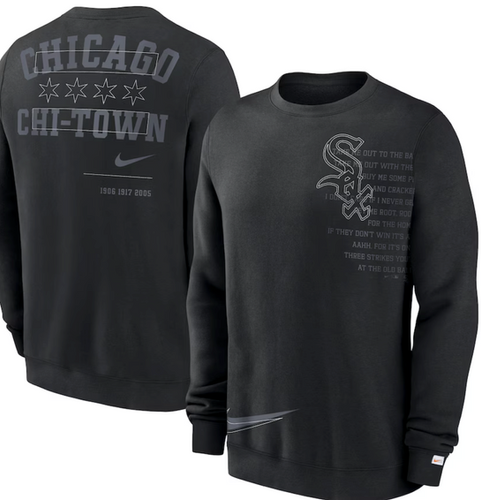White Sox Nike Statement Ball Game Fleece Pullover Crew Neck ...