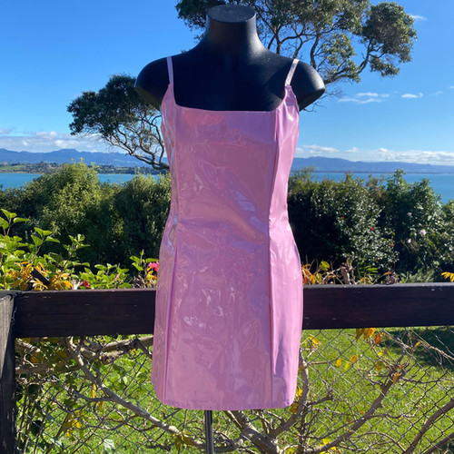 Sweet Baby Pink Bodycon PVC Mini Dress | Captain Fantastic