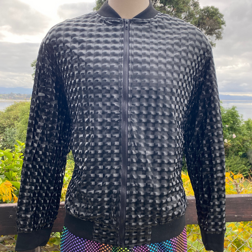 Spiked Illusion Vinyl Bomber Jacket | Captain Fantastic