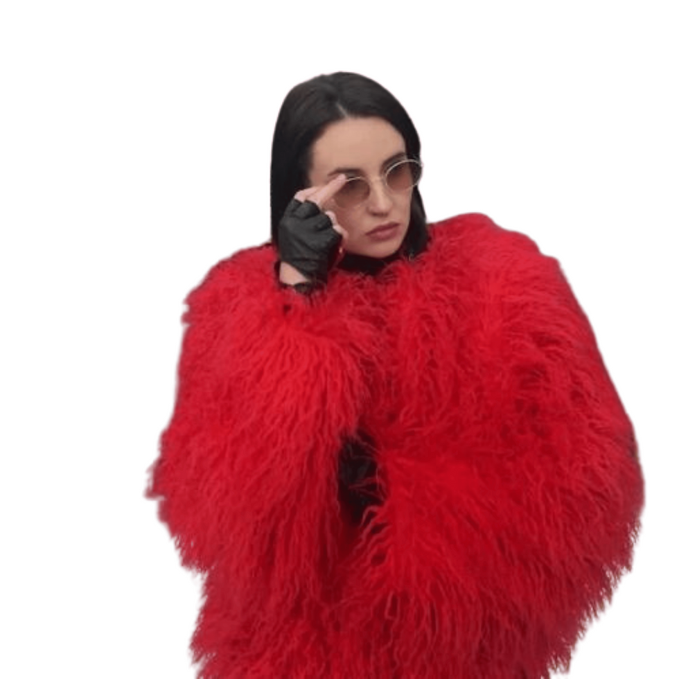 Elmo Red Fluffy Jacket | Captain Fantastic