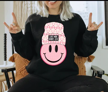 Love more worry less smiley | Emily’s Divine Designs