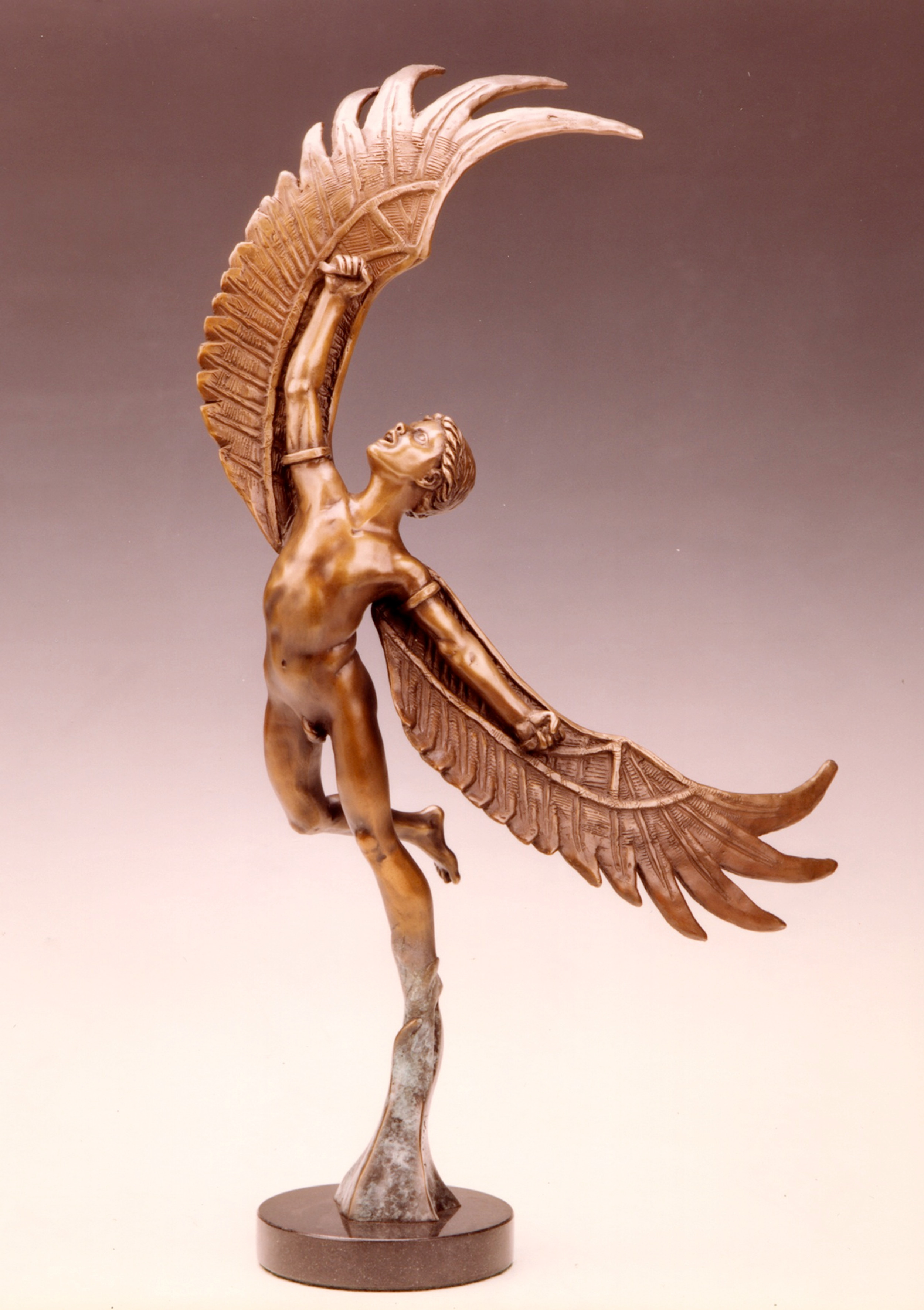 Icarus, a bronze sculpture by Deran Wright