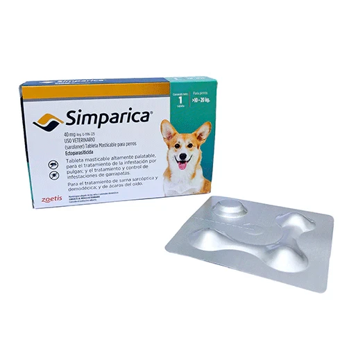 Simparica 40mg × 1 tableta (Perros 10.1-20 kg) | petzID