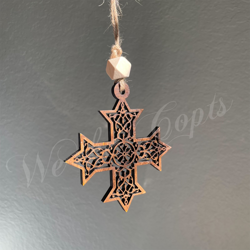 Wood Coptic cross hanger | We the Copts
