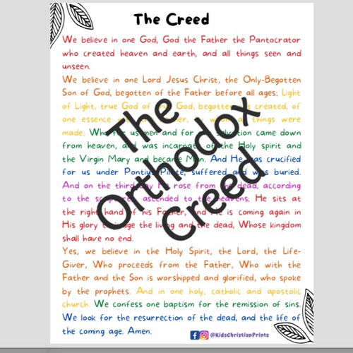 The Orthodox Creed Printable Activity | We the Copts