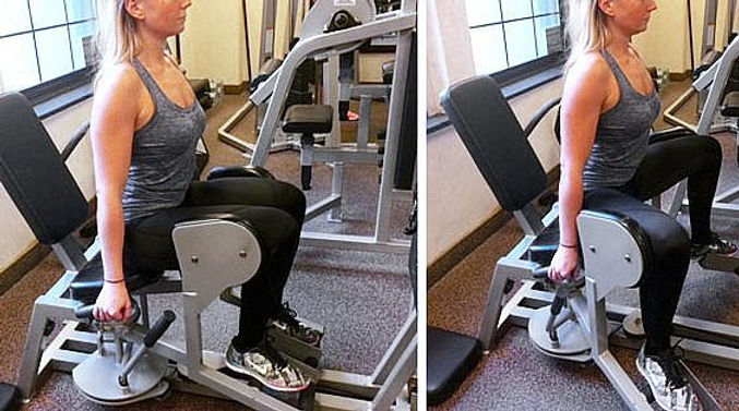 HIP ABDUCTION with machine