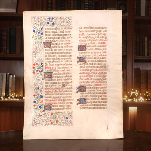 Single Leaf From A Missal, In Latin, Manuscript On Parchment | Tom W ...