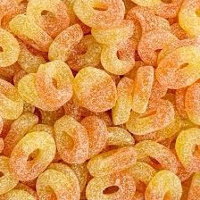 Kingsway Vegan Fizzy Peach Rings 100g | Candy World UK