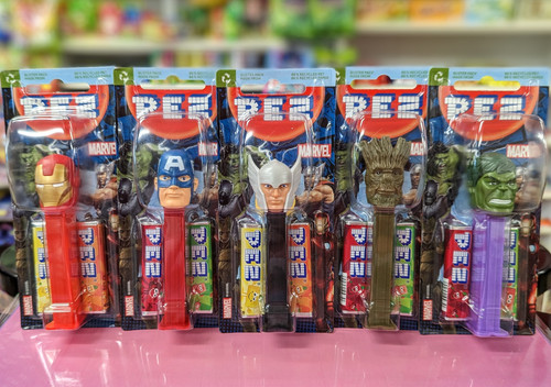 Choice of 5 Marvel PEZ: Iron Man, Captain America, Thor, Groot, Hulk ...