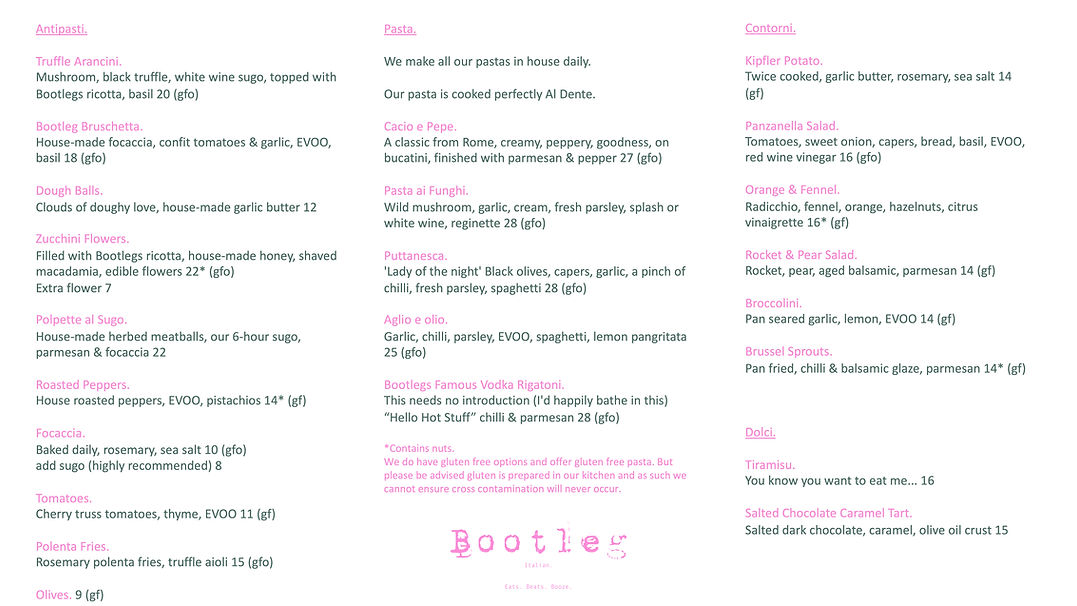 Eats. | Bootleg Italian