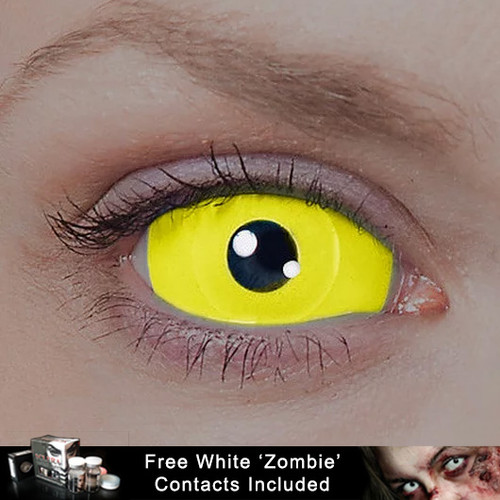 UV Yellow Sclera Contacts | $69.99 | USA | ScleraContacts.com