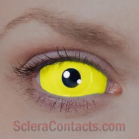 UV Yellow Sclera Contacts | $64.99 | USA | ScleraContacts.com
