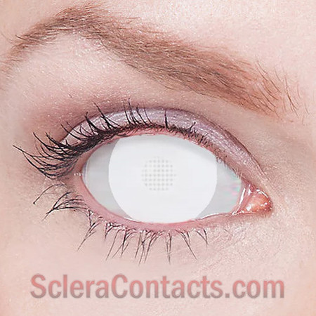 White Mesh Exodus Mini-Sclera Contacts | $64.95 | USA | ScleraContacts.com