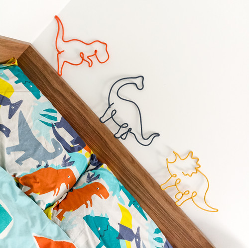 Set of 3 Dinosaurs Knitted Wire Art | Witty Wire