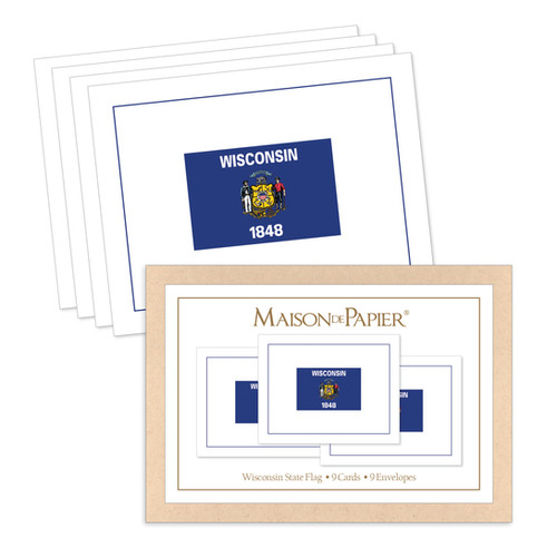Wisconsin Flag Stationery Set | Cool Funny Gifts