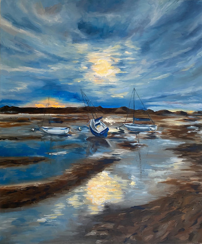 Boats Reflecting | Rosie Haggas Art