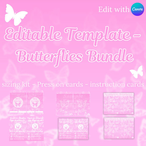 Butterfly Bundle - Editable Template | Badd press