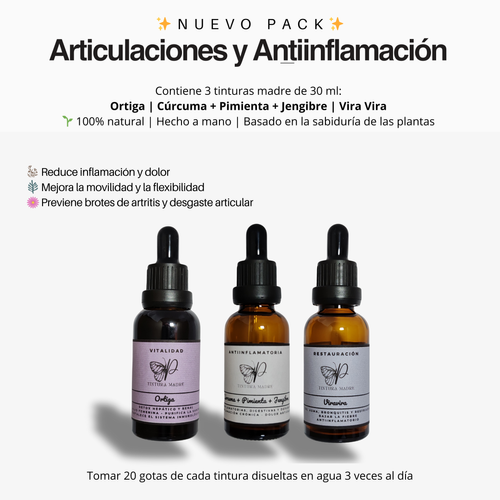 Pack Articulaciones y Antiinflamación: Curcuma Jengibre + vira vira ...