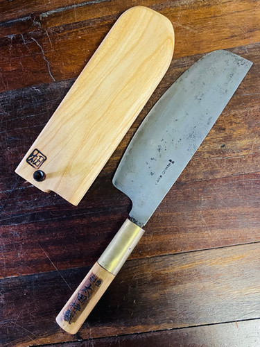 Vintage Japanese Cleaver / Sushikiri 吉ち(Yoshi chi) | Hata Knives