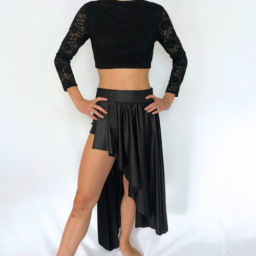Lyrical Lace Crop Top with Waterfall Skirt | Costume Loft