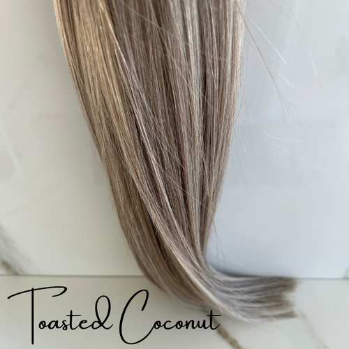 Toasted coconut hair extensions