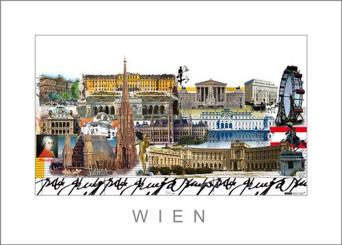 Pigmentdruck Stadtansicht City Print Wien | Leslie G. Hunt