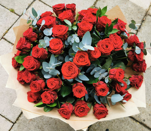 48 Roses Handtied ** Other colours available | Four seasons epping