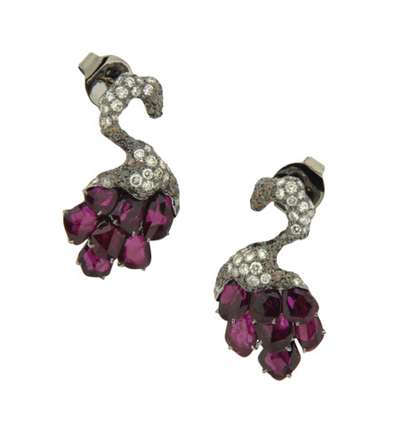 Ruby "Swan" Earrings | Arunashi