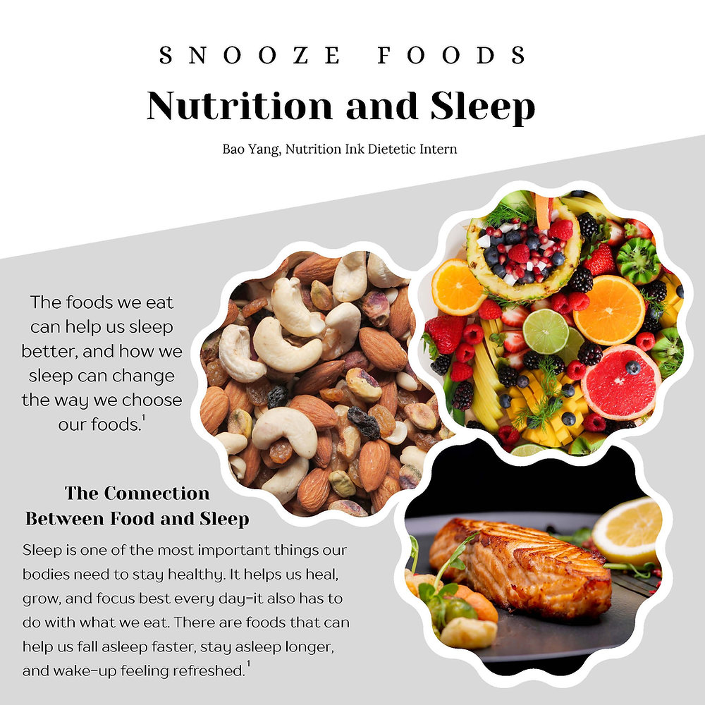 Snooze Foods: Nutrition and Sleep by Dietetic Intern Bao Y.