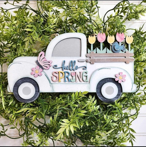 Hello spring vintage truck DIY kit | Collegestreetcreatio