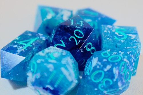 "Blue Waters" Full Dice Set | Dragon Knight Dice