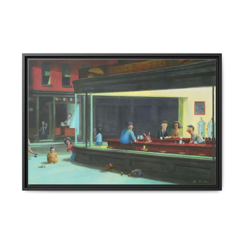 "A Classic With Cheese" - Matte Canvas, Framed | Downcycled